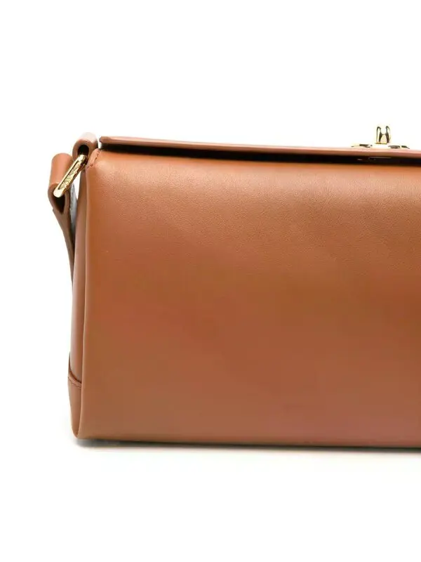 Plan C Leather Shoulder Bag - Brown