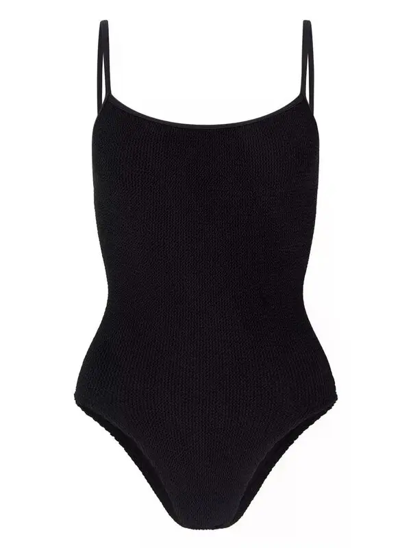 Hunza G Pamela Crinkle One-piece Swimsuit - Black