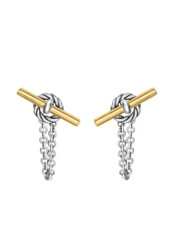 David Yurman 18k Gold Dy Mercer® Earrings - Silver