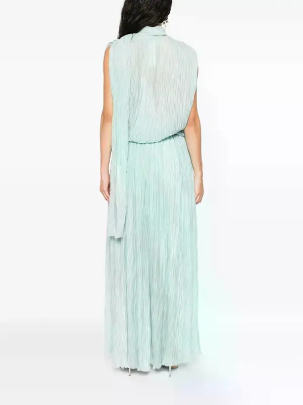 Blumarine Pleated Asymmetric Midi Dress