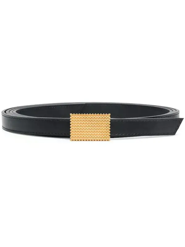 LANVIN Concerto Leather Belt - Black