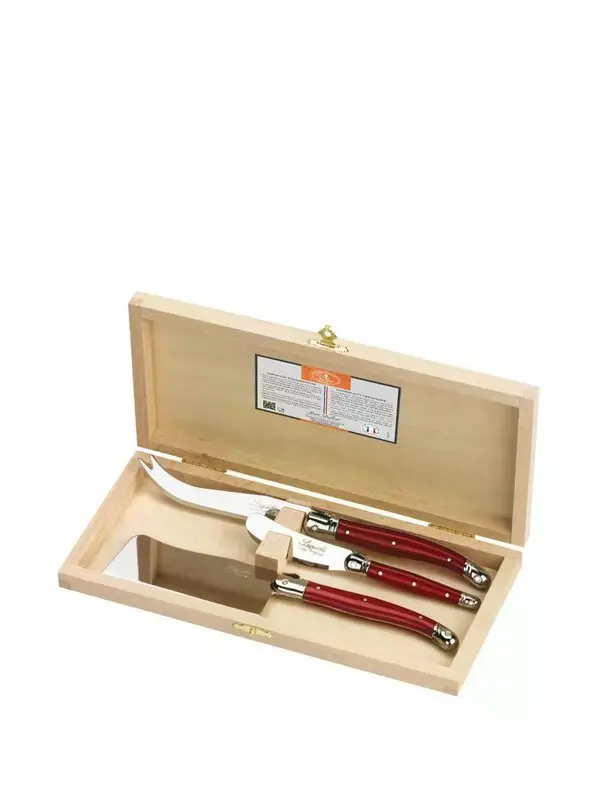 JEAN DUBOST LAGUIOLE Premium Cheese Knifes - Red