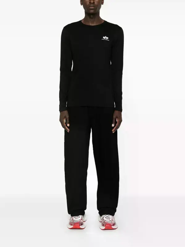 Alpha Industries Flocked-logo T-shirt