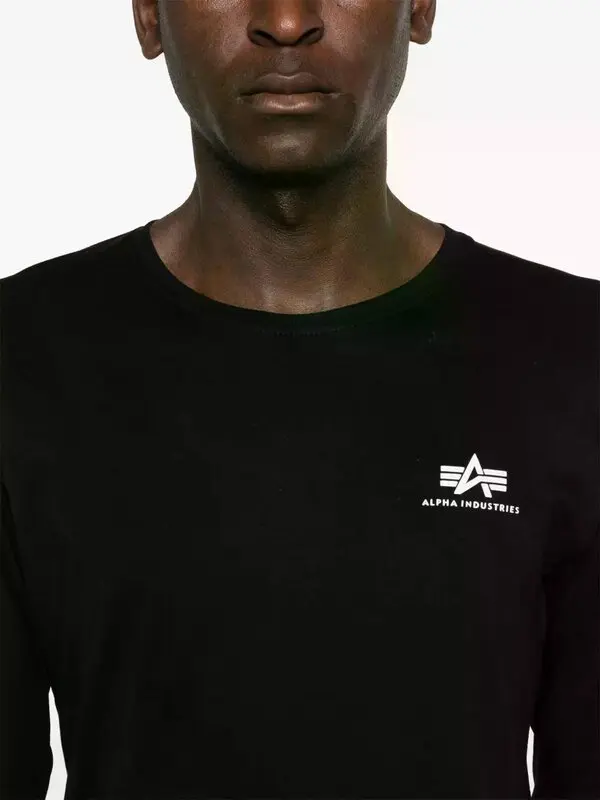 Alpha Industries Flocked-logo T-shirt
