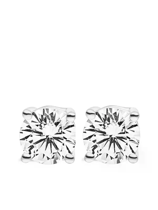 VEYNOU 14kt White Gold Diamond Stud Earrings - Silver