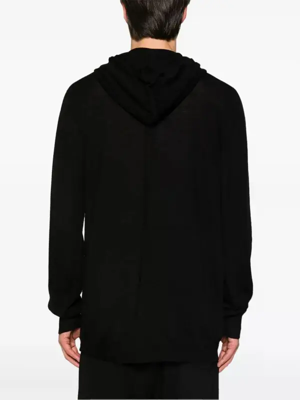 Rick Owens Fine-knit Hooded Jumper