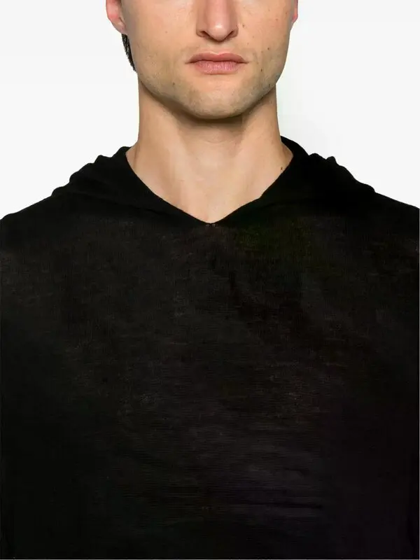 Rick Owens Fine-knit Hooded Jumper