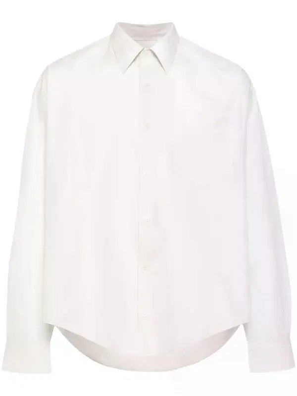 AMI Paris De Coeur Embroidered Poplin Shirt