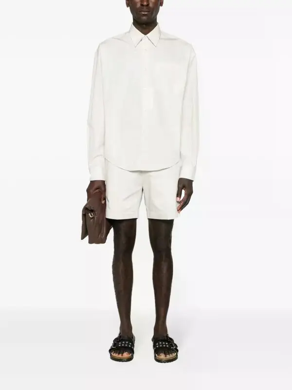 AMI Paris De Coeur Embroidered Poplin Shirt
