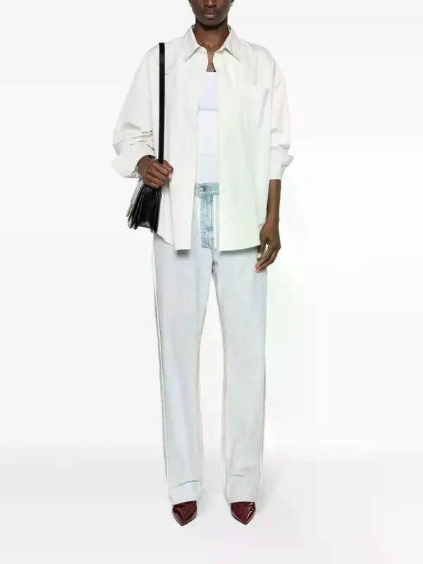 AMI Paris De Coeur Embroidered Poplin Shirt
