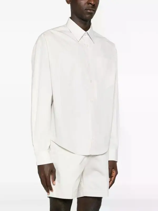 AMI Paris De Coeur Embroidered Poplin Shirt
