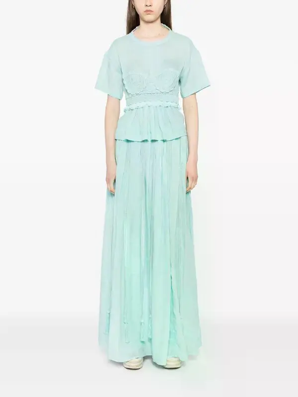 Ulla Johnson Floral Appliqué Ramie Cari Blouse
