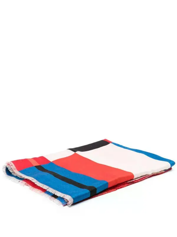 Etro Graphic-print Checked Blanket - Red