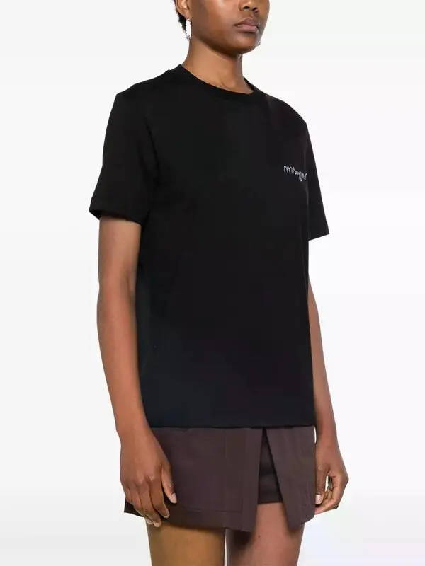 MSGM Logo-embroidered T-shirt - Black