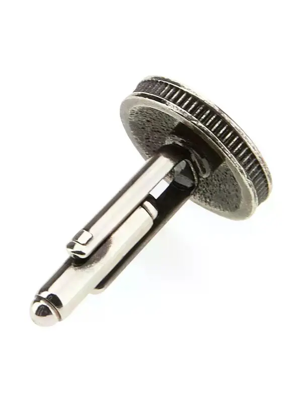 Roberto Cavalli Mirror Snake-embossed Cufflinks