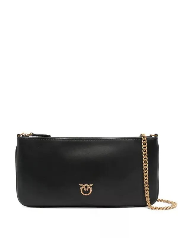 Pinko Love Birds Flat Shoulder Bag - Black