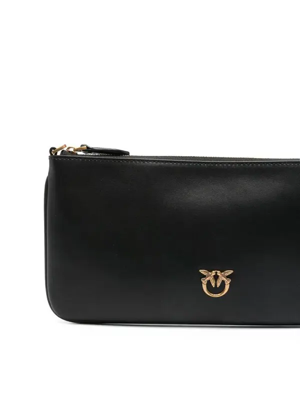 Pinko Love Birds Flat Shoulder Bag - Black