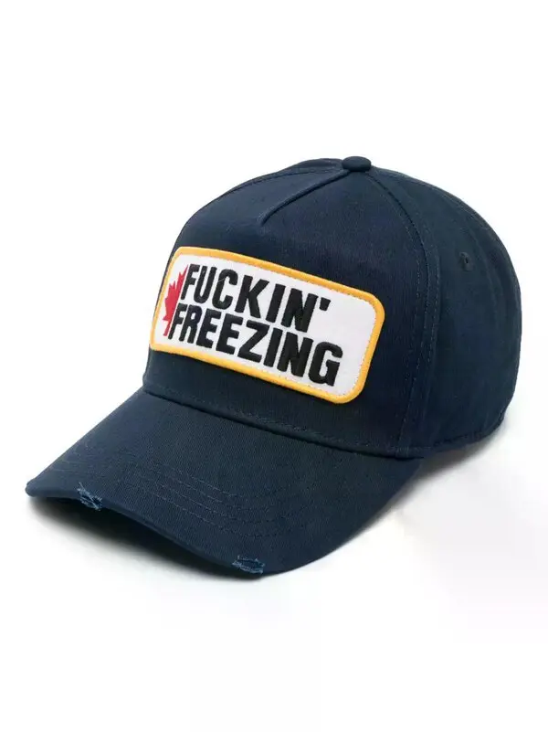 Dsquared2 Logo-patch Cotton Baseball Cap - Blue