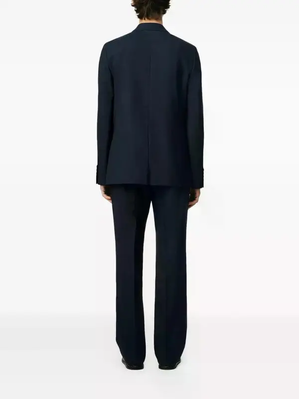 AMI Paris Single Breasted Wool Blazer - Blue