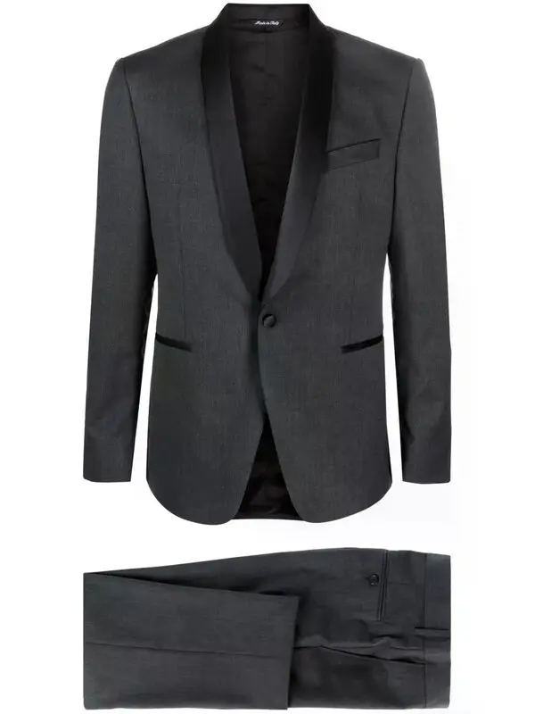REVERES 1949 Single-breasted Three-piece Dinner Suit - Grey