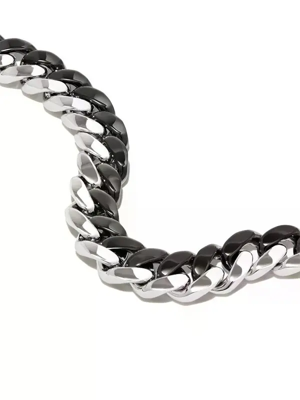 Shay 18k White And Black Gold Curb-link Bracelet