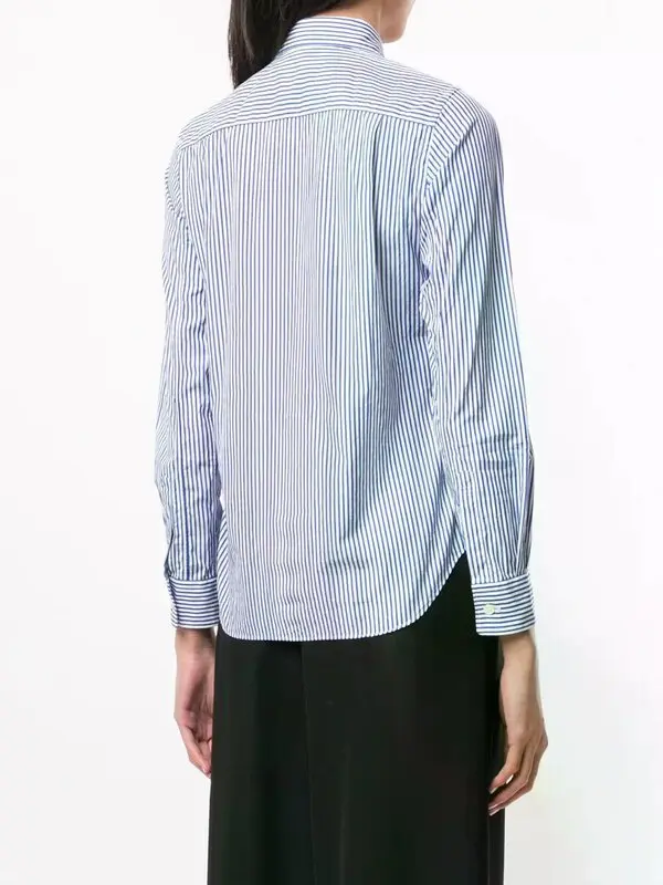 Play Comme Des Garcon Striped Branded Shirt