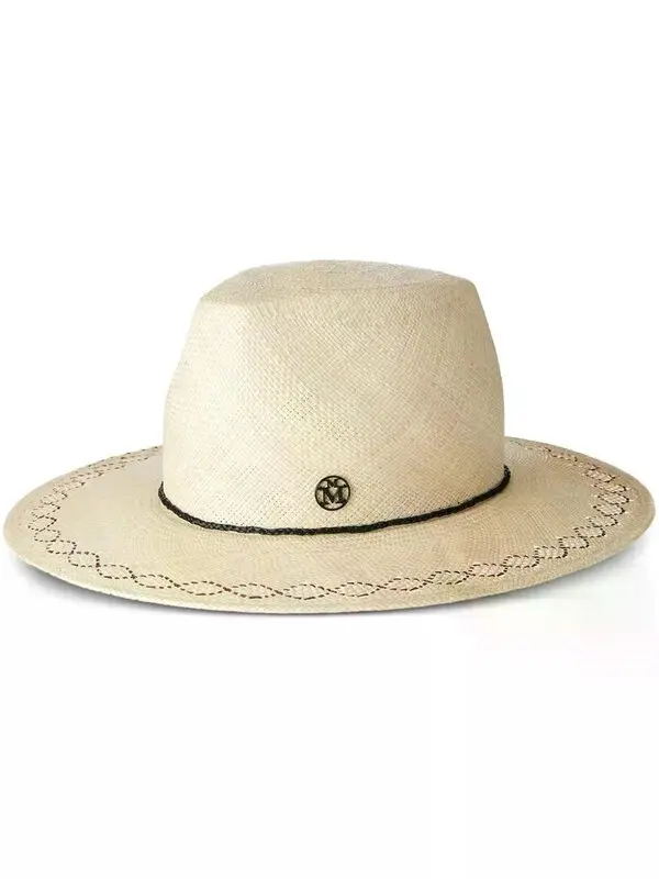 MAISON MICHEL Kyra Straw Fedora - Neutrals