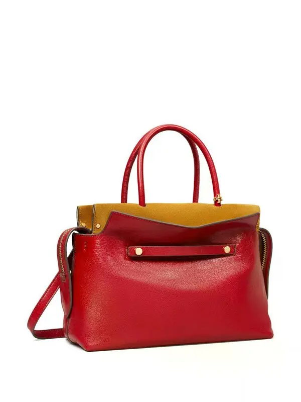 Tory Burch Mercer Textured Tote Bag - Red