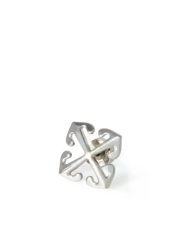 Off-White Arrow Stud Single Earring - Silver
