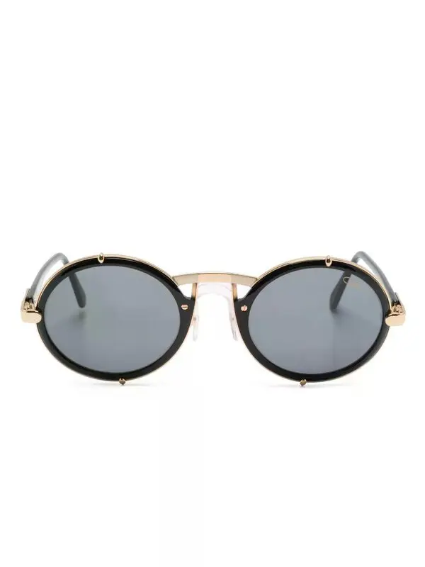 Cazal 644 Round-frame Sunglasses - Black
