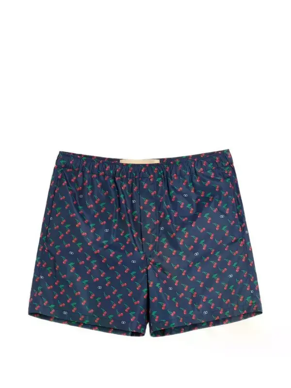 Valentino Garavani Cherryfic Swim Shorts - Blue