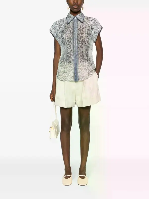 Zimmermann Matchmaker Short Sleeve Blouse