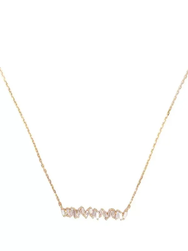 SUZANNE KALAN 18kt Yellow Diamond Bar Necklace - Gold
