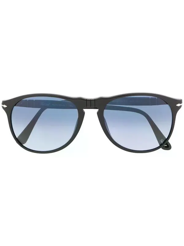 Persol Round Framed Sunglasses - Black