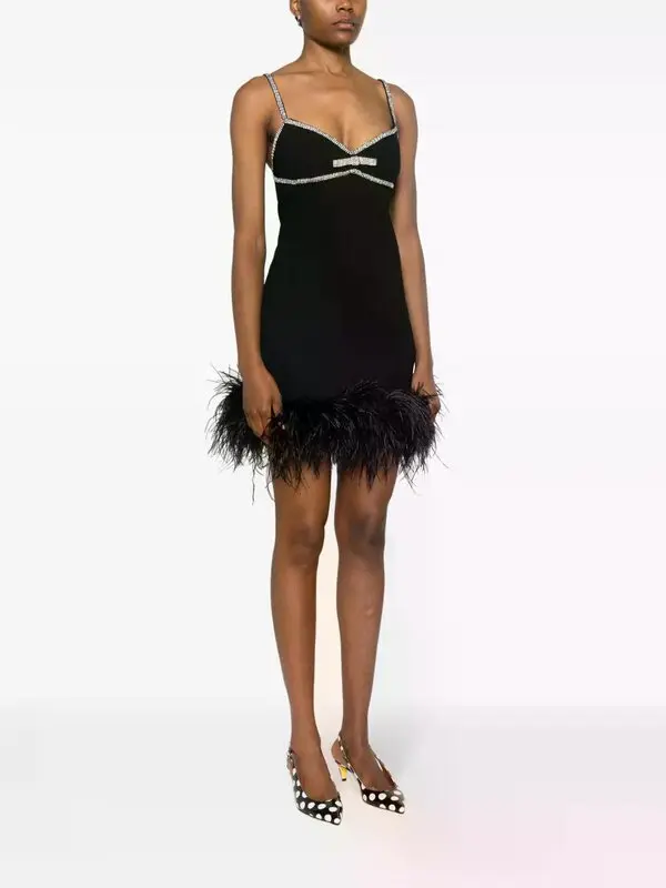 SELF-PORTRAIT Embellished Crepe Minidress