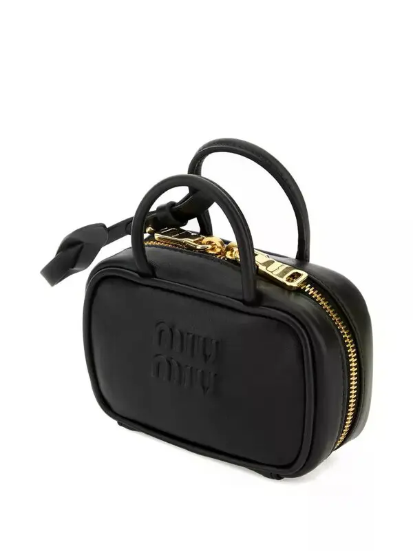 Miu Miu Embossed-leather Top-handle Keychain