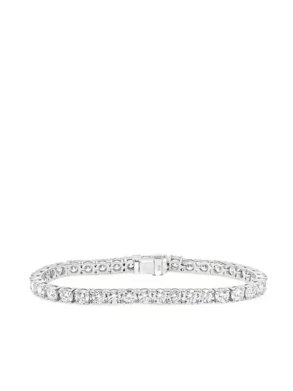JEWELS AFICIONADO 18k White Gold Aurora Diamond Bracelet - Silver
