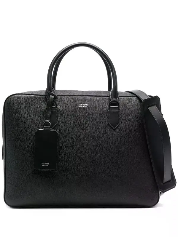 TOM FORD Leather Tote Bag - Black