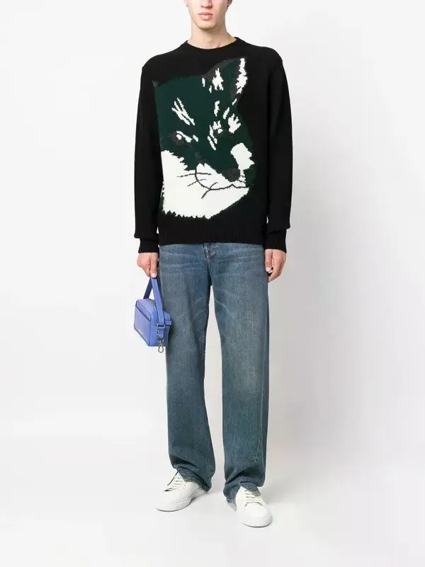Maison Kitsuné Fox Head Jacquard Jumper