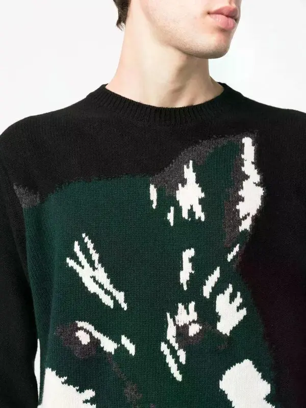 Maison Kitsuné Fox Head Jacquard Jumper
