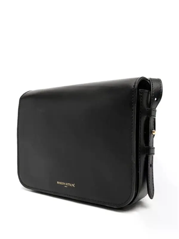 Maison Kitsuné Foldover Shoulder Crossbody Bag - Black