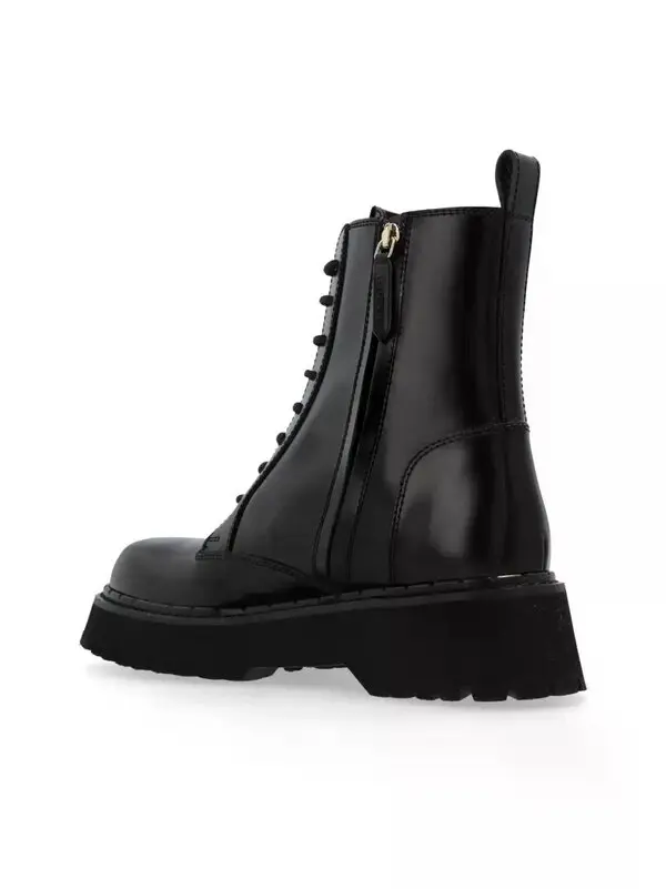 Gucci Leather Combat Boots
