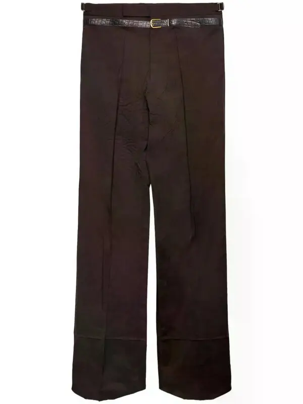 Prada Belted Trousers - Brown