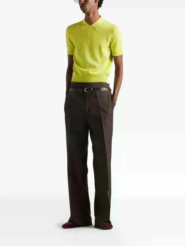 Prada Belted Trousers - Brown