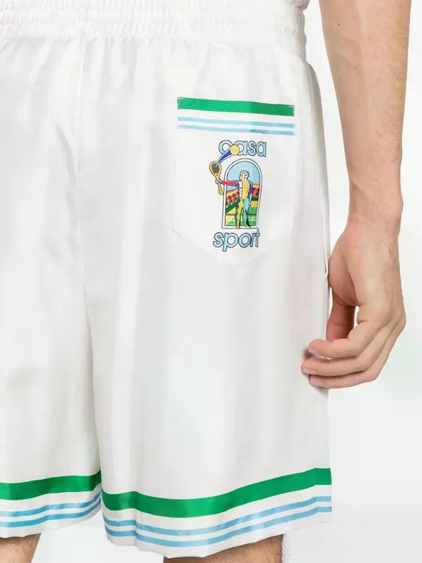 Casablanca Le Jeu Silk Shorts