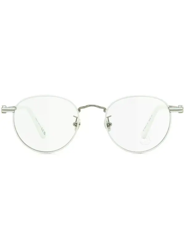 Moncler Ml5204h Oval-frame Glasses - Silver