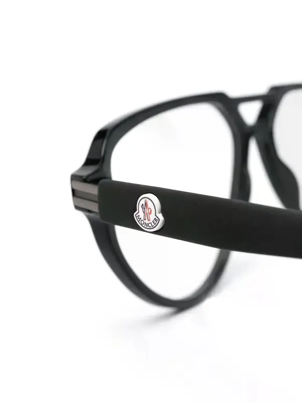 Moncler Logo-plaque Pilot-frame Glasses