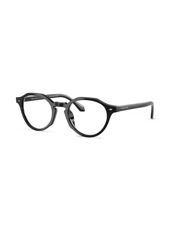Giorgio Armani Round-frame Glasses - Black