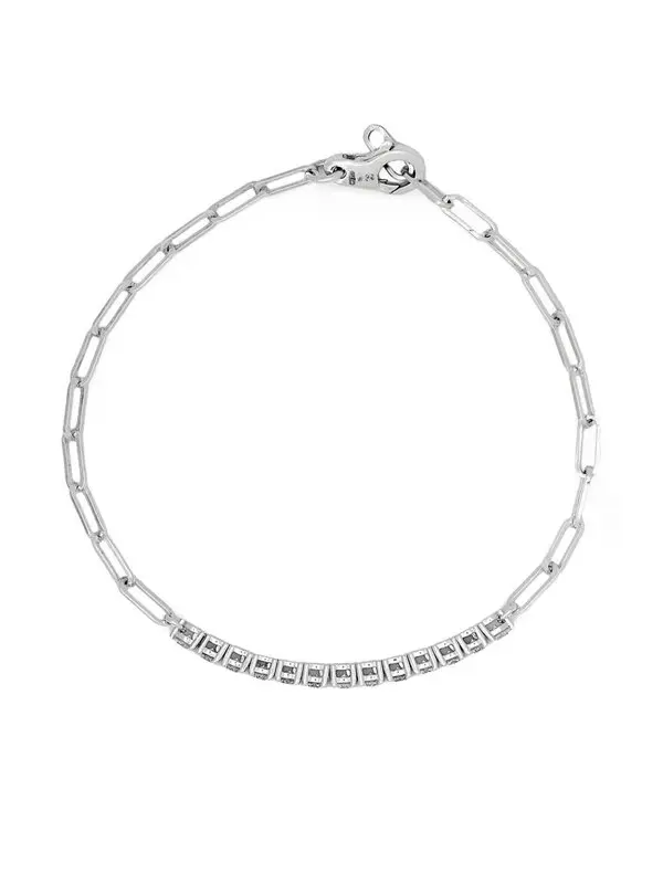 JEWELS AFICIONADO 18kt White Gold Diamond Bracelet - Silver