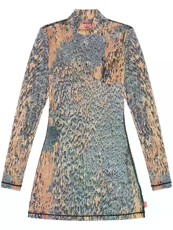 DIESEL® D-eleo Abstract-print Minidress